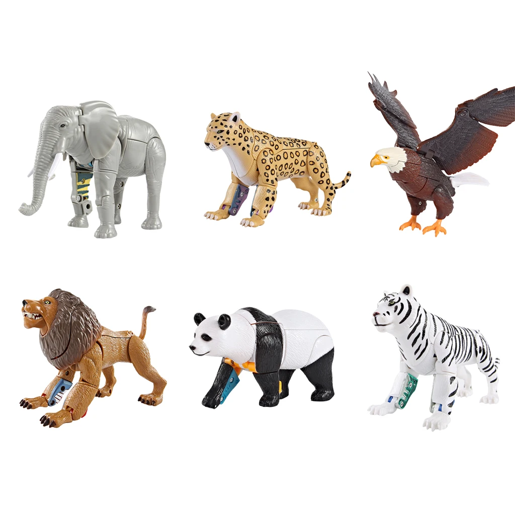 Educational Transform Animals Robot Action Figure Toy Gift for Kids ...
