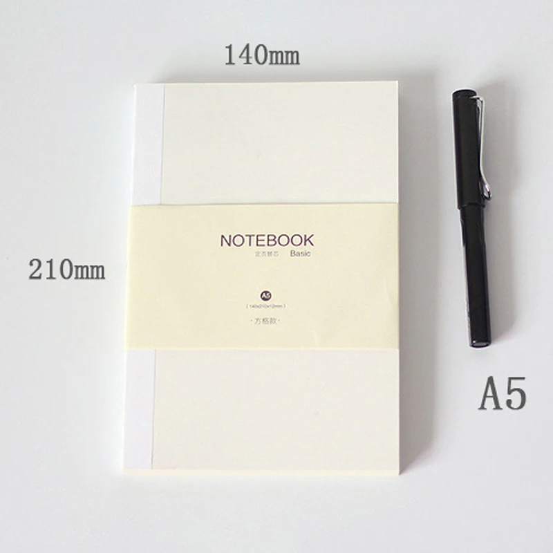 Feuillet mobile,Carnet de notes A5 vierge Simple pour étudiants ...