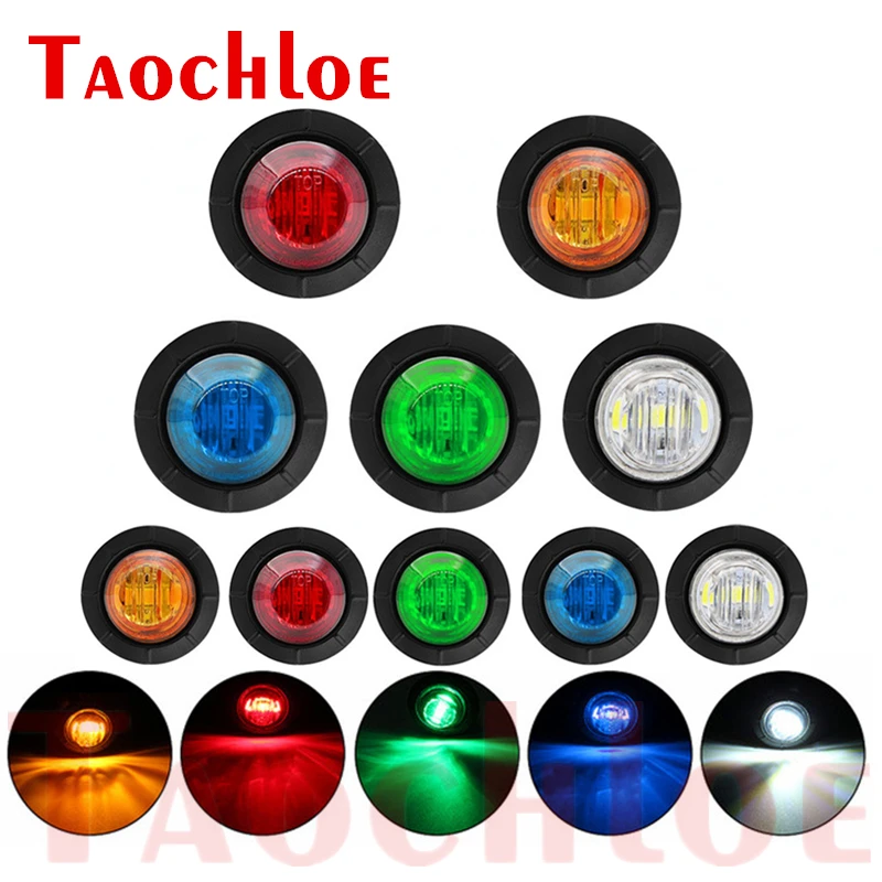 10pcs Round Car Small Light Truck Trailer Side Marker Lights Led Van ...