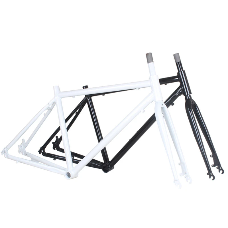 700c Road Bike Frame 6061 Aluminum Alloy High Carbon Steel Front Fork ...