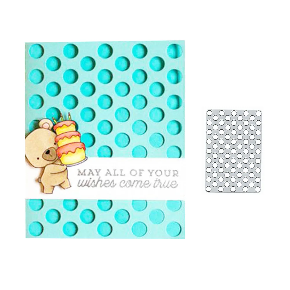 Dots Frame Background Metal Cutting Die Stencil Template For Diy ...