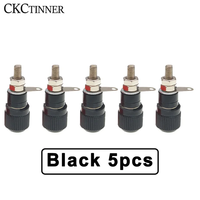 5/10pcs Terminal Blocks JS-910B 4mm Amplifier Terminal Connector Binding Post Banana Plug Jack ...