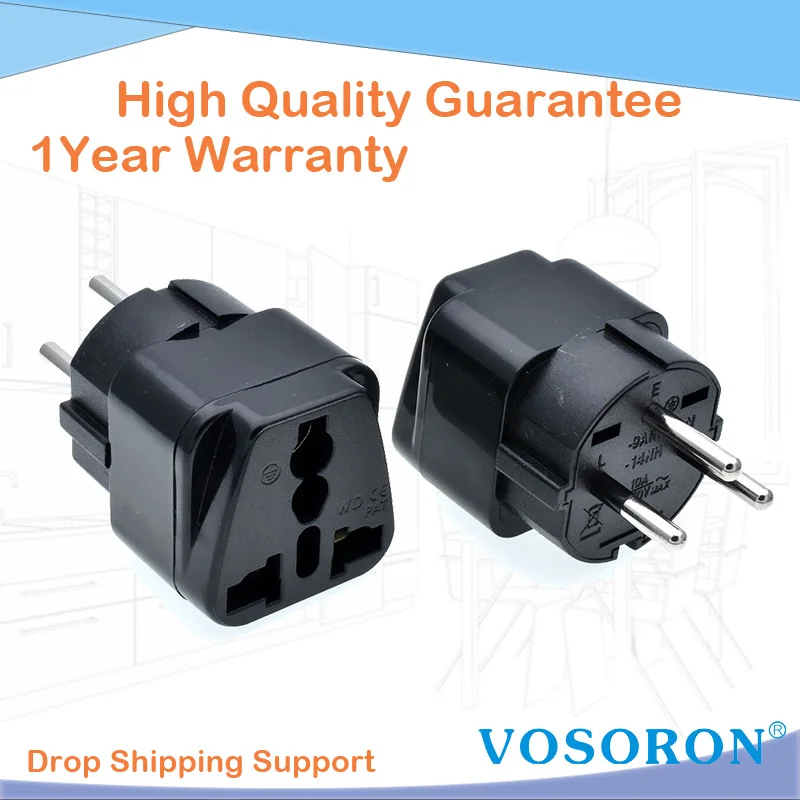 Black-copper-CE-Universal-Socket-Israel-Travel-Adapter-plug-EU-US-UK ...