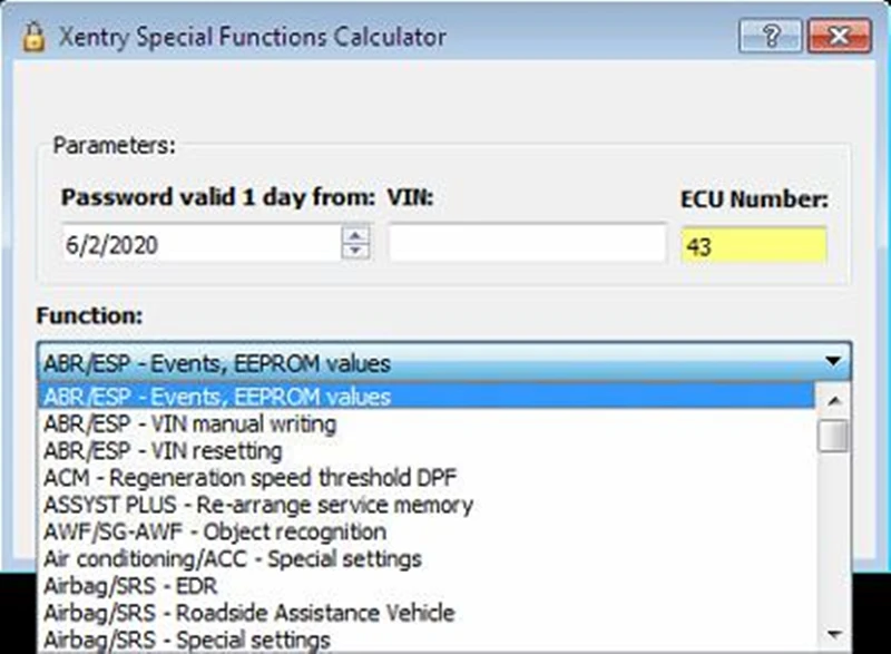 DAS Xentry Special Function Calculator FDOK Vedoc Calculator - topobd