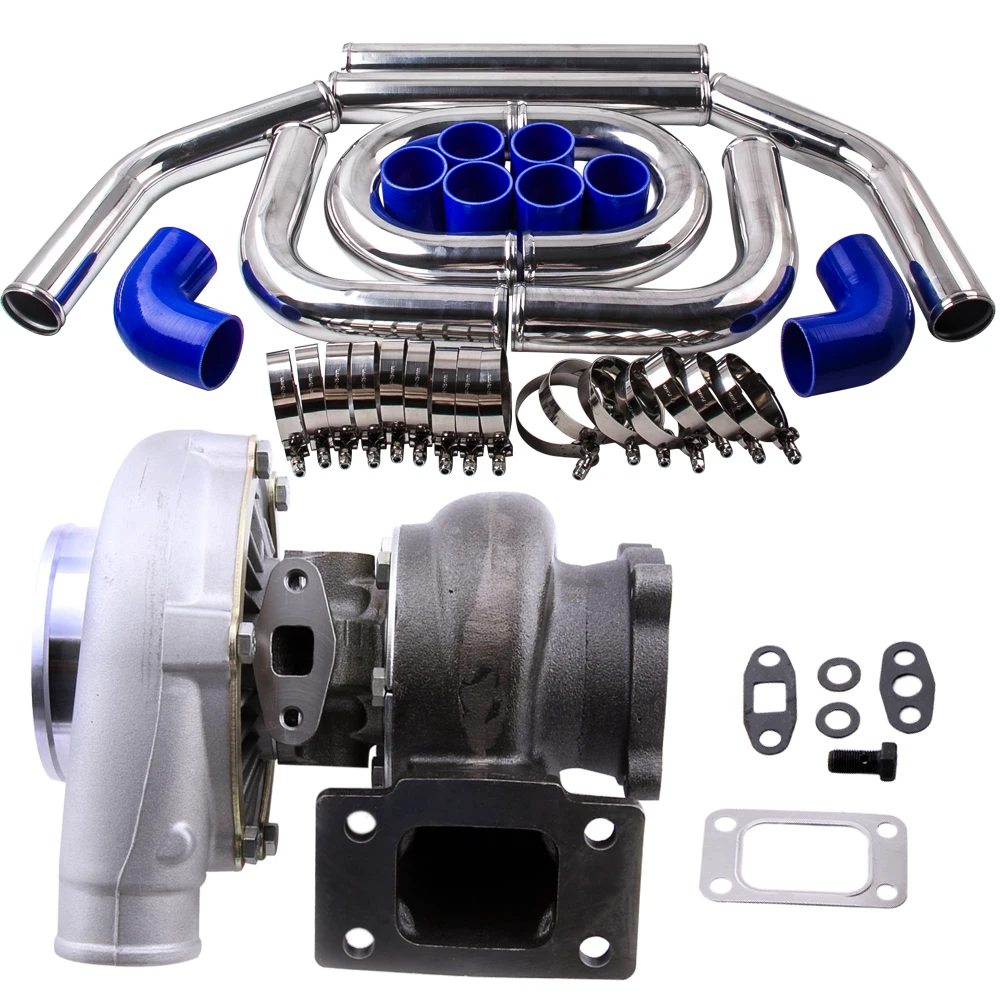 New-GT30-GT3037-Turbo-T3-60-A-R-Water-Cool-2-5-63mm-Intercooler-Pipe ...