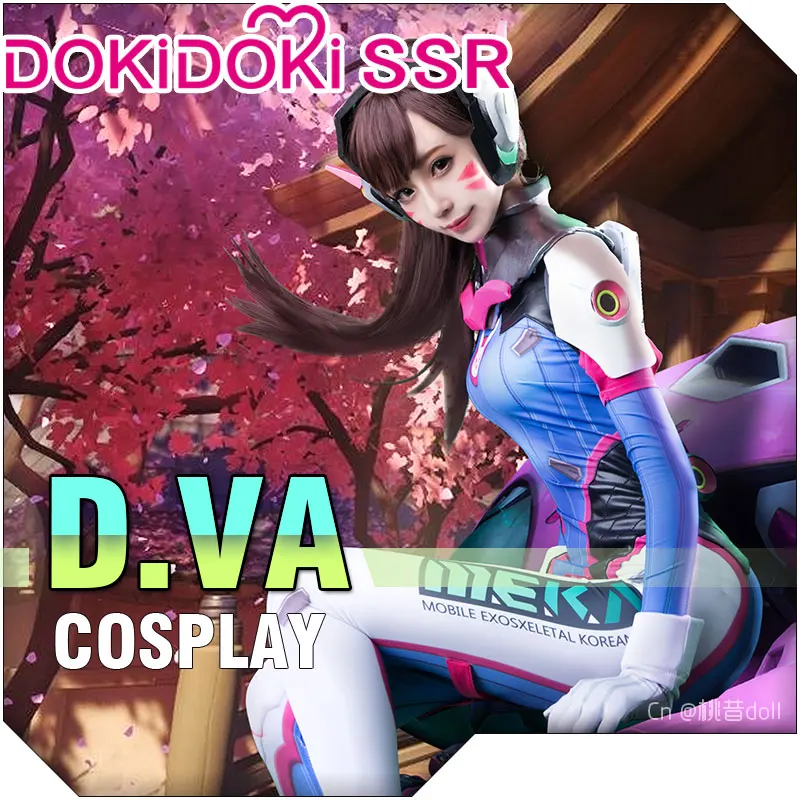 D.Va 코스프레 게임 오버워치 PRE SALE, DokiDoki SSR 코스프레 의상, 오버워치 DVA 코스프레 의상, 여성 하나 노래 게임 오버워치| | - AliExpress