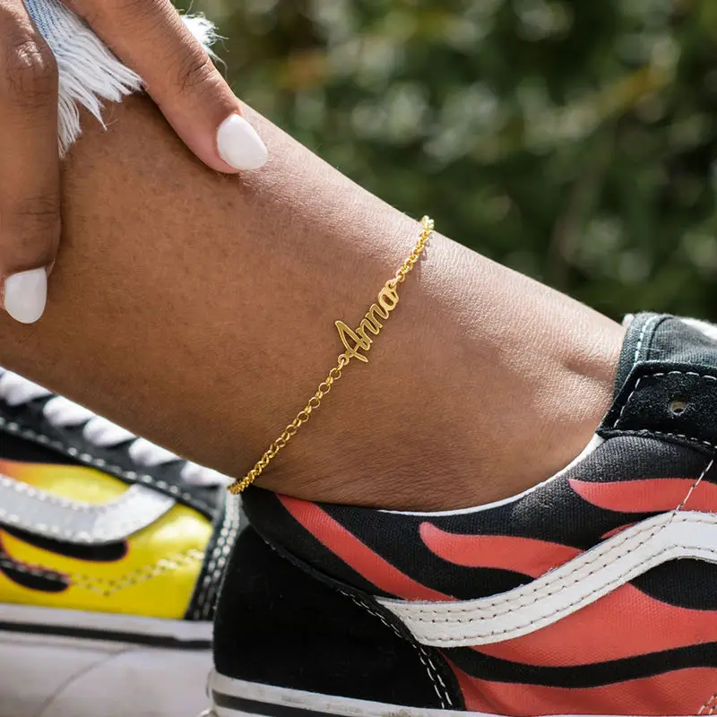 Customized Anklets Names | Anklets Women Personalize | Stainless Steel ...