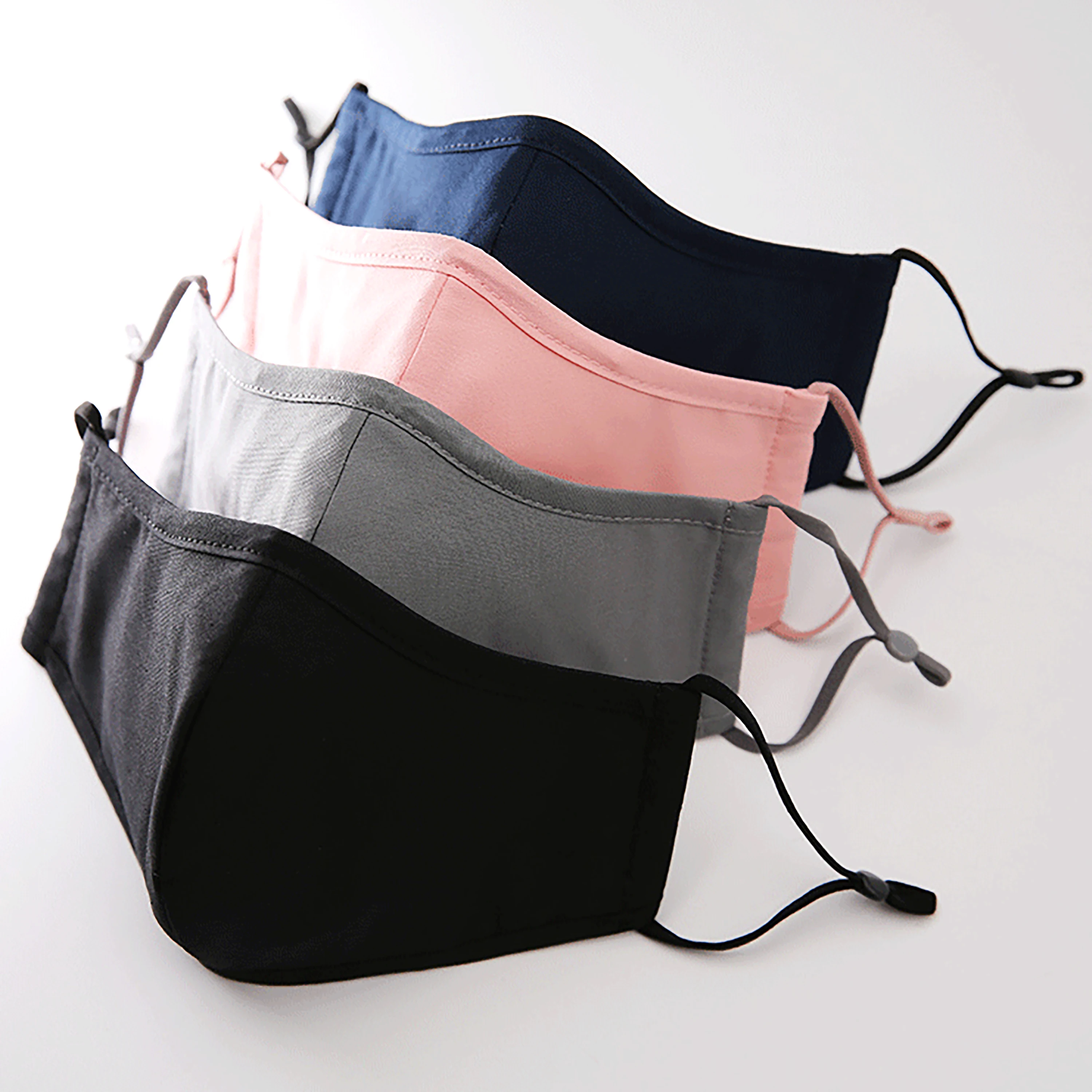 4-Styles-New-Upgrade-Cotton-Face-Mask-Covering-Reusable-Washable-Solid ...