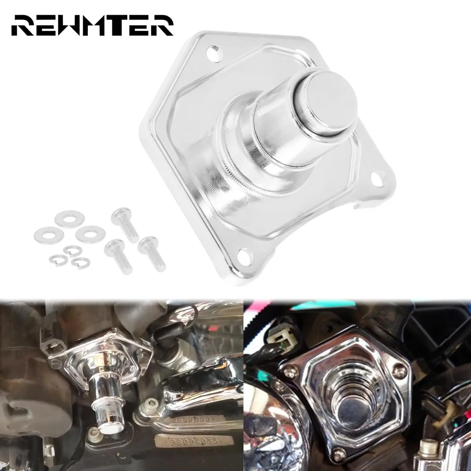 Motorcycle Solenoid Cover Push Button Starter Chrome For Harley Touring ...