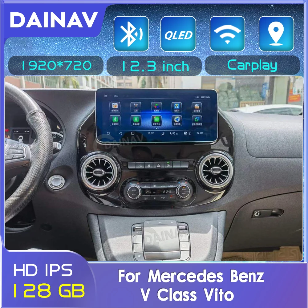 128gb Android Car Video Multimedia Player For Mercedes Benz V Class ...