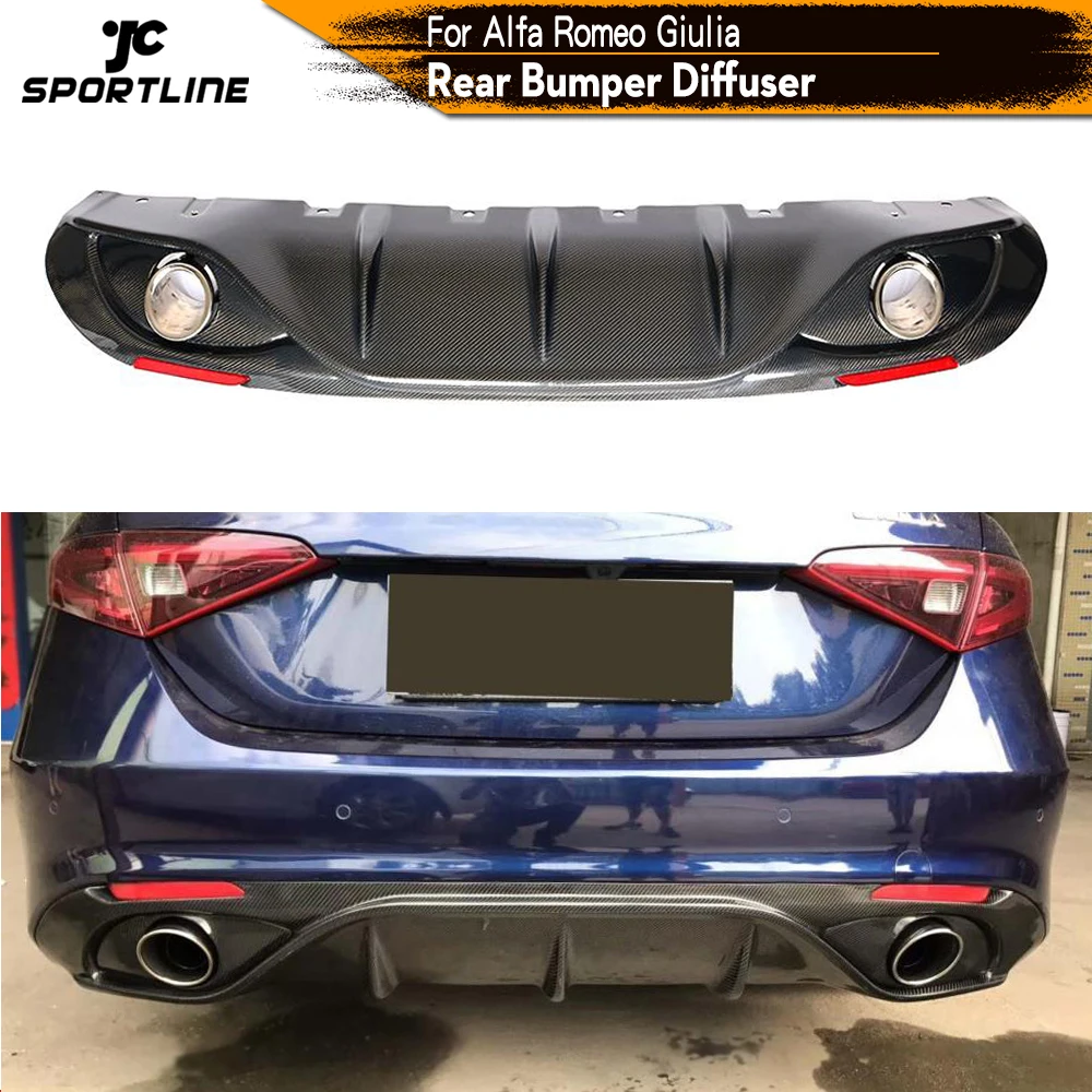 Rear-Bumper-Lip-Diffuser-Spoiler-for-Alfa-Romeo-Giulia-Sedan ...