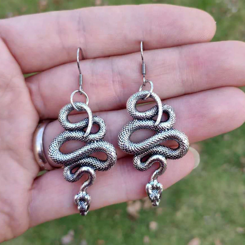 Vintage Snake Dangle Earrings Serpent Earring Witch Pagan Jewelry ...