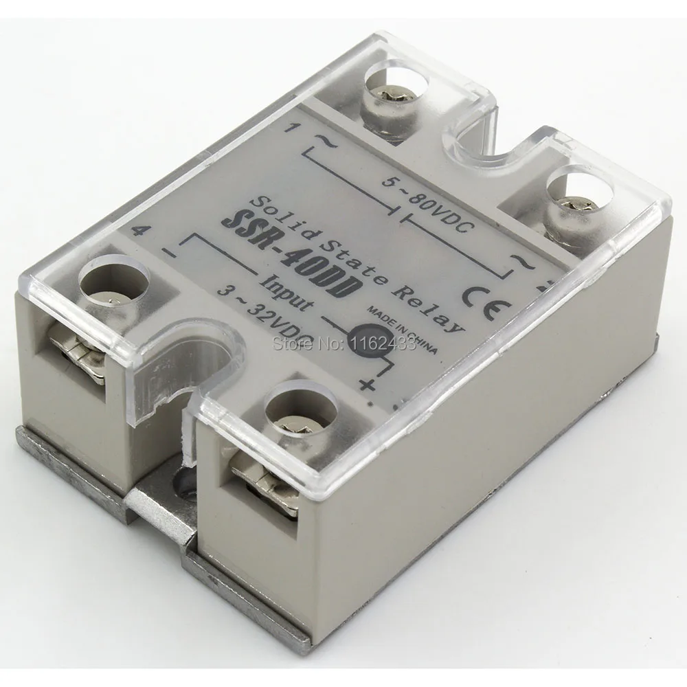 SSR 40DD 단상 DC DC 40A 80V 솔리드 스테이트 릴레이 40DD SSR|solid state relay|state ...