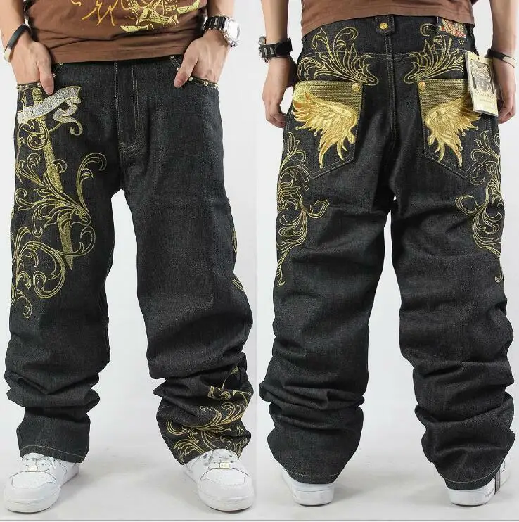 Pantalones vaqueros holgados para hombre, Jeans de Rap, Hip Hop ...