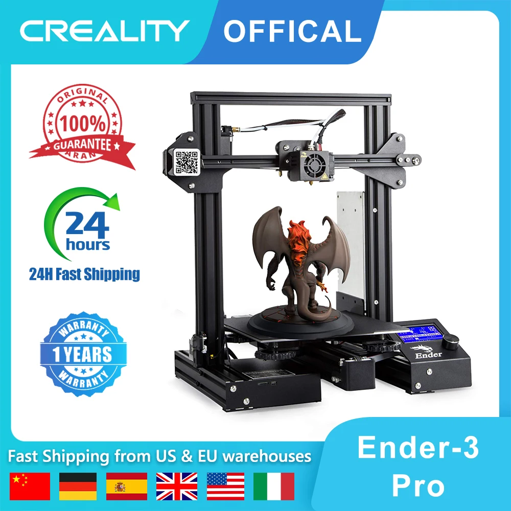 CREALITY Ender 3 Pro DIY 3D Printer Kit FDM integrated structure Resume ...