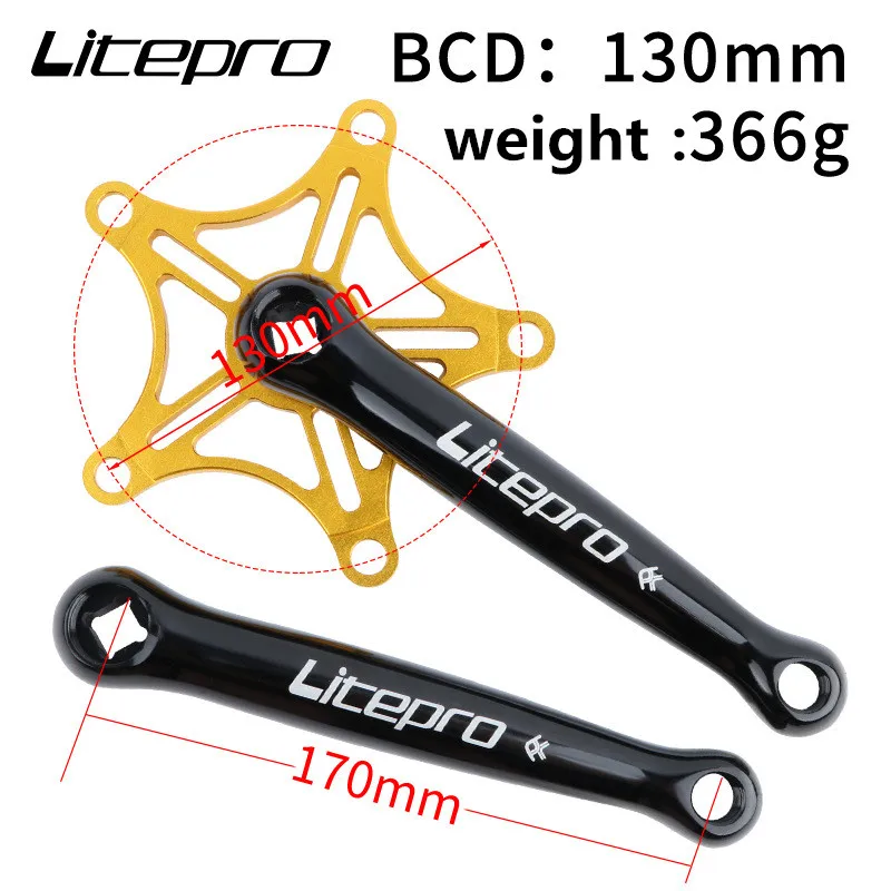 Folding-bike-crank-BCD-130mm-ultralight-aluminum-alloy-crank-set-for ...