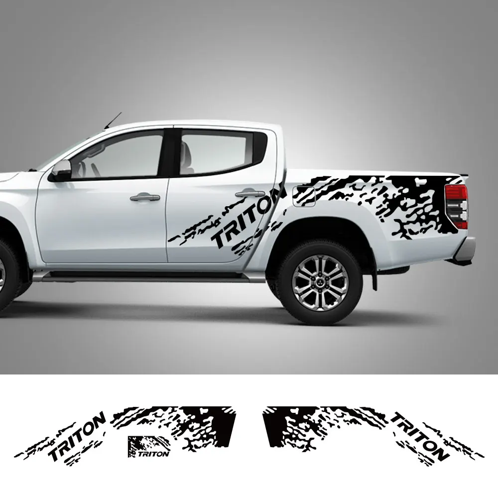 Pickup-Body-Side-Stickers-For-Mitsubishi-Triton-L200-Truck-Graphics ...