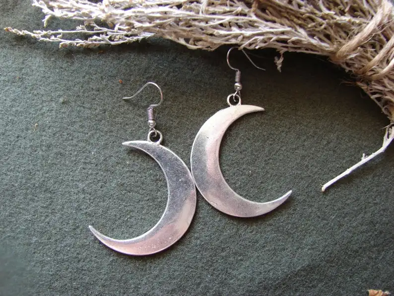 Crescent-Moon-orecchini-mystic-gotico-dei-monili-Lunare-strega-celtica ...
