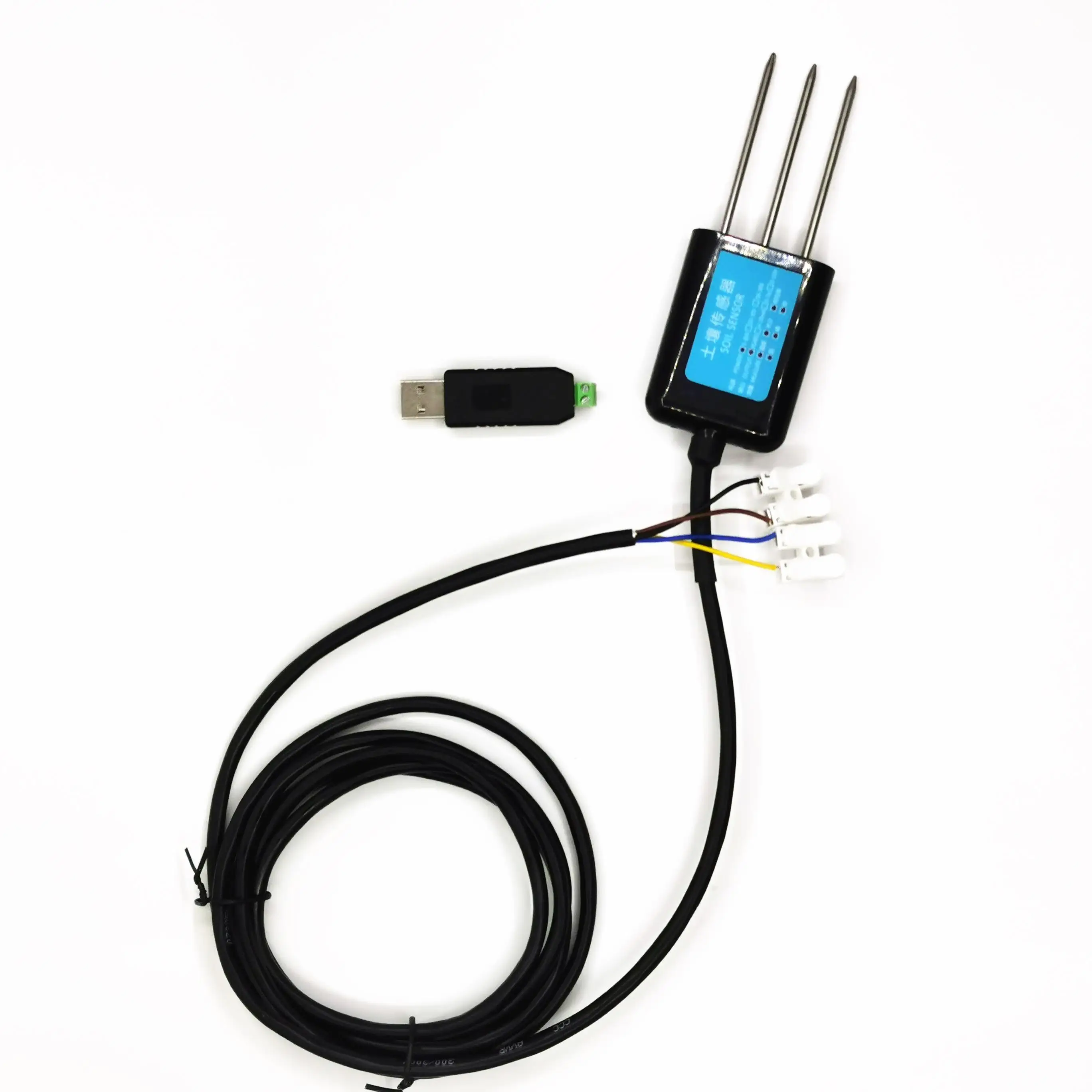 7 IN 1 Online Monitoring Datalogger LORA LORAWAN RS485 Soil Moisture Temp EC Salinity NPK Sensor ...