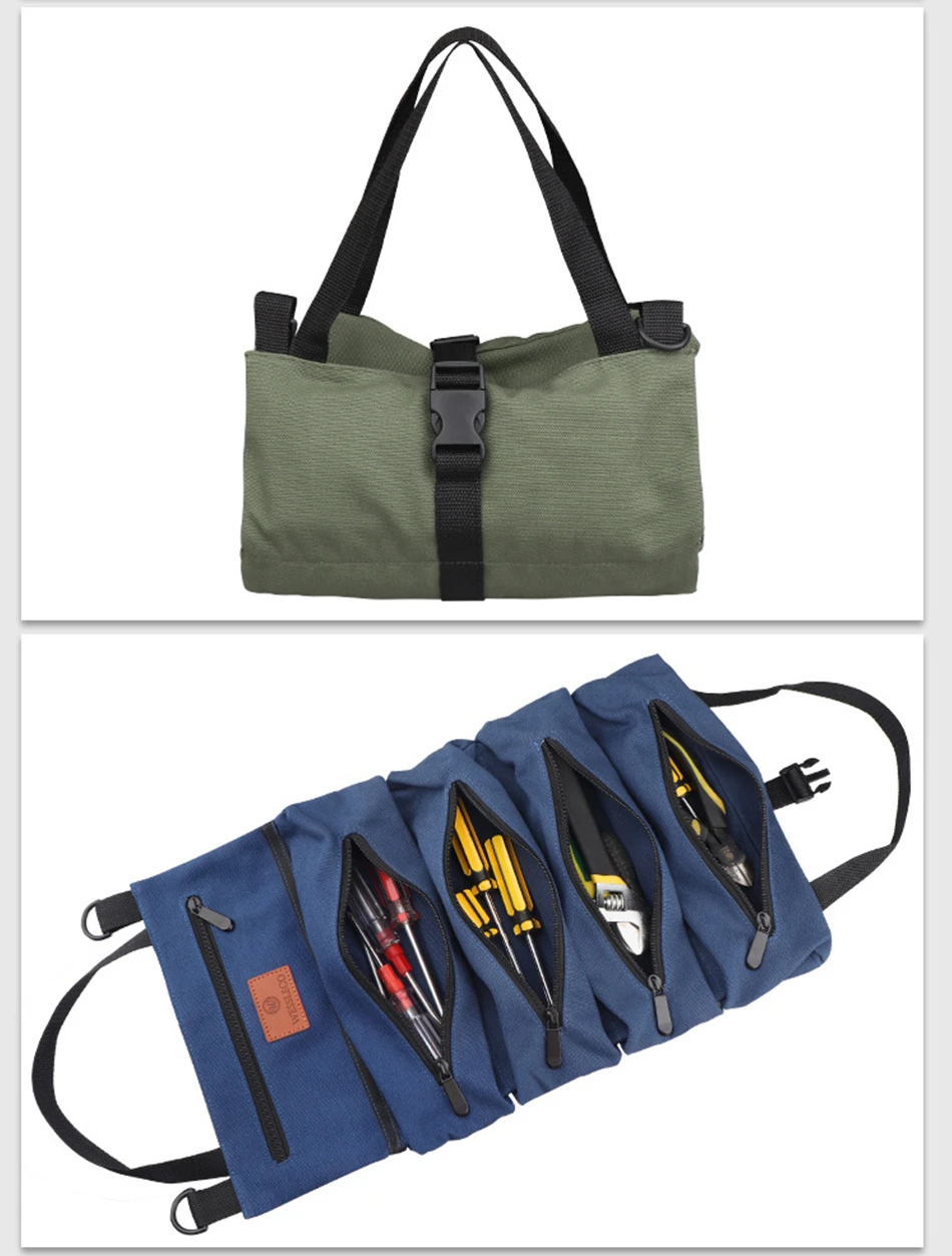 SAC A OUTIL,sac à outils à enrouler,pochette à outils polyvalente ...