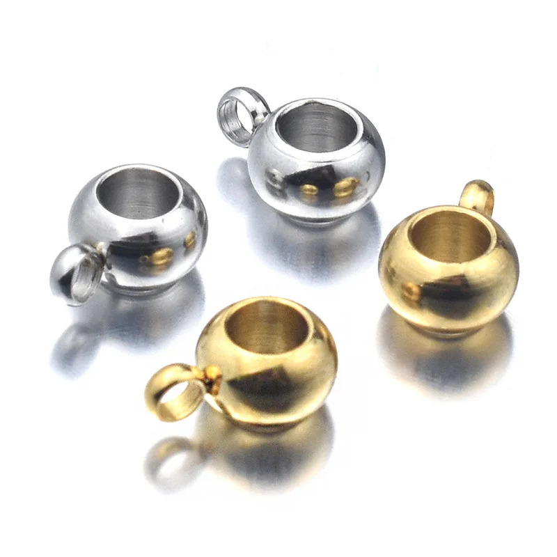 Aiovlo-20-teile-los-Edelstahl-Loch-3-4-5mm-Gold-Silber-Charme-Anh-nger ...