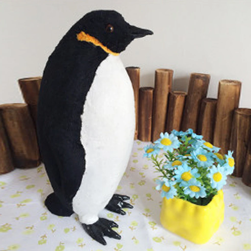 Искусственные украшения Пернатые поддельные черно белые пингвины