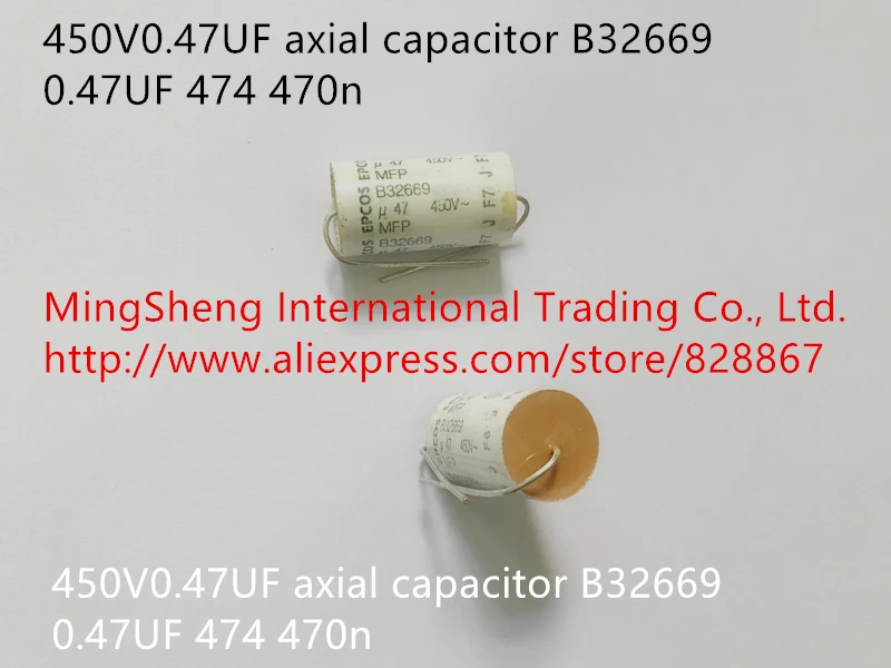 Condensador axial B32669 100% UF 0,47 450V0.47UF, Original, nuevo, 474 ...