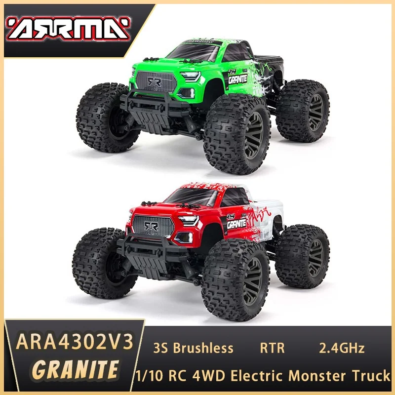 ARRMA GRANITE ARA4302 V3 3S Brushless 1/10 RC Electric Remote Control ...