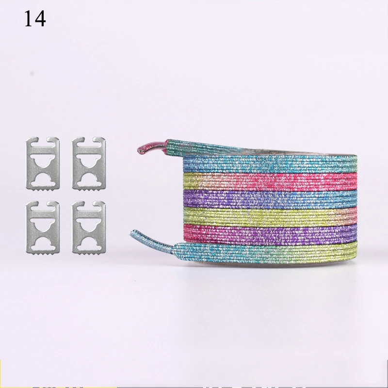 Creative Casual Elastic Magnetic Shoelaces Buckle Lazy Shoelaces Gold ...
