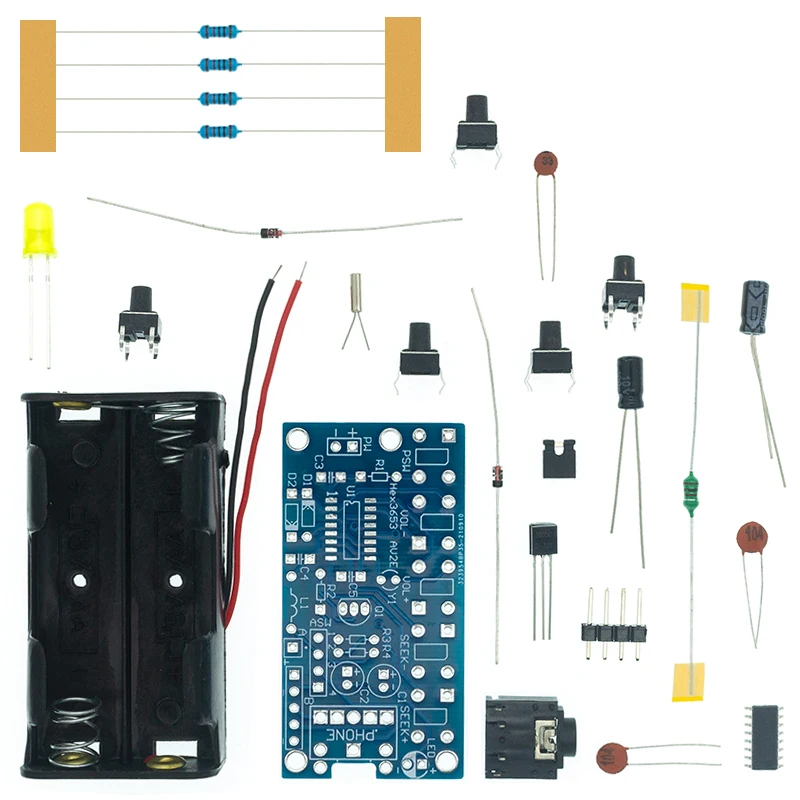 RDA5807 DIY Electronic Kits Wireless Stereo FM Radio Receiver Module ...