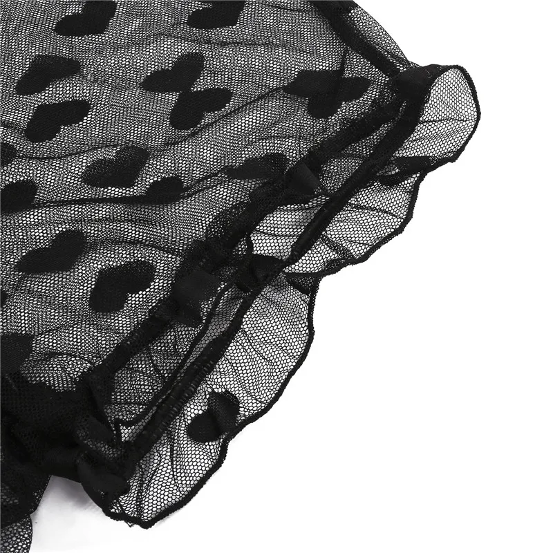 Hirigin Sexy Women Lace Tulle Lingerie Set Ruffle Sleepwear Babydoll ...