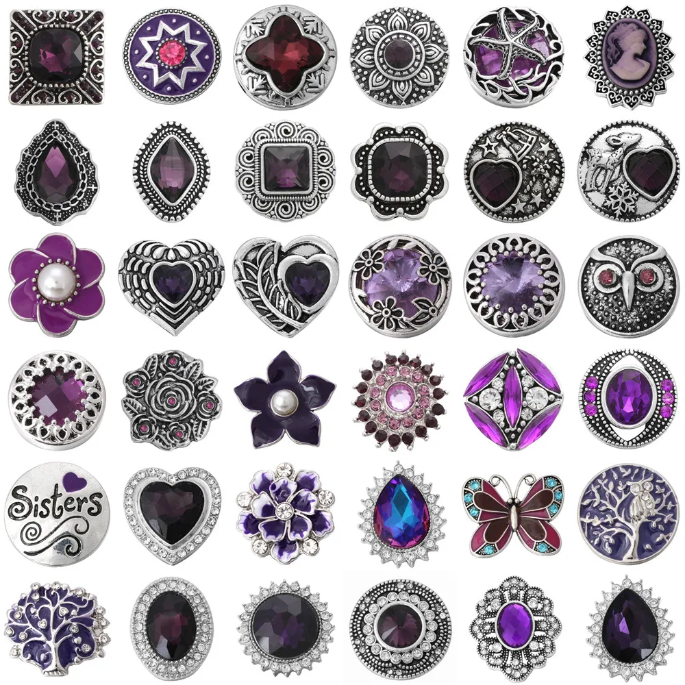 Snap Buttons | Jewelry | Charm | Bracelets - 6pcs/lot New Snap Jewelry ...