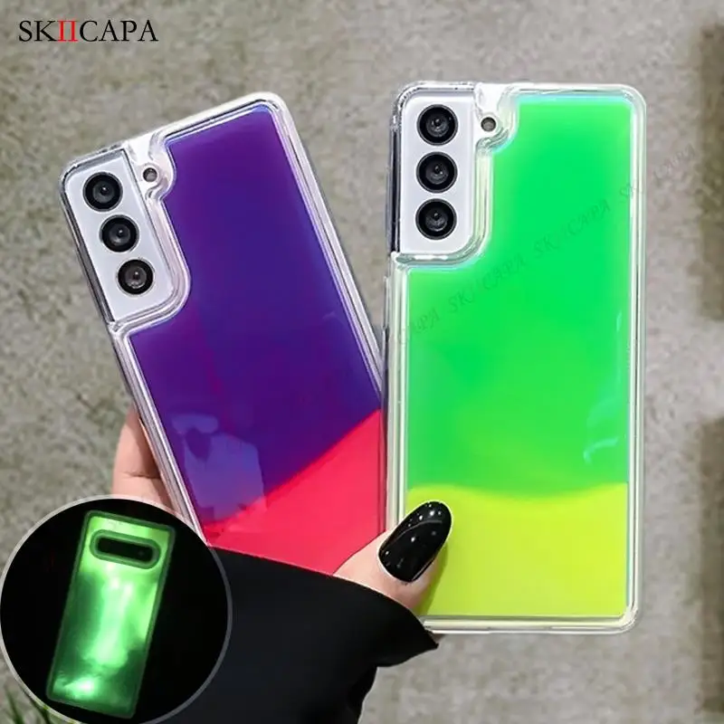 Luminous-Neon-Sand-Phone-Case-For-Samsung-S23-Ultra-S22-Plus-S21FE-S20 ...