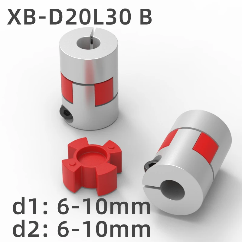XB D20L30 B Two Jaws Coupler Aluminium Plum Flexible Shaft Coupling ...