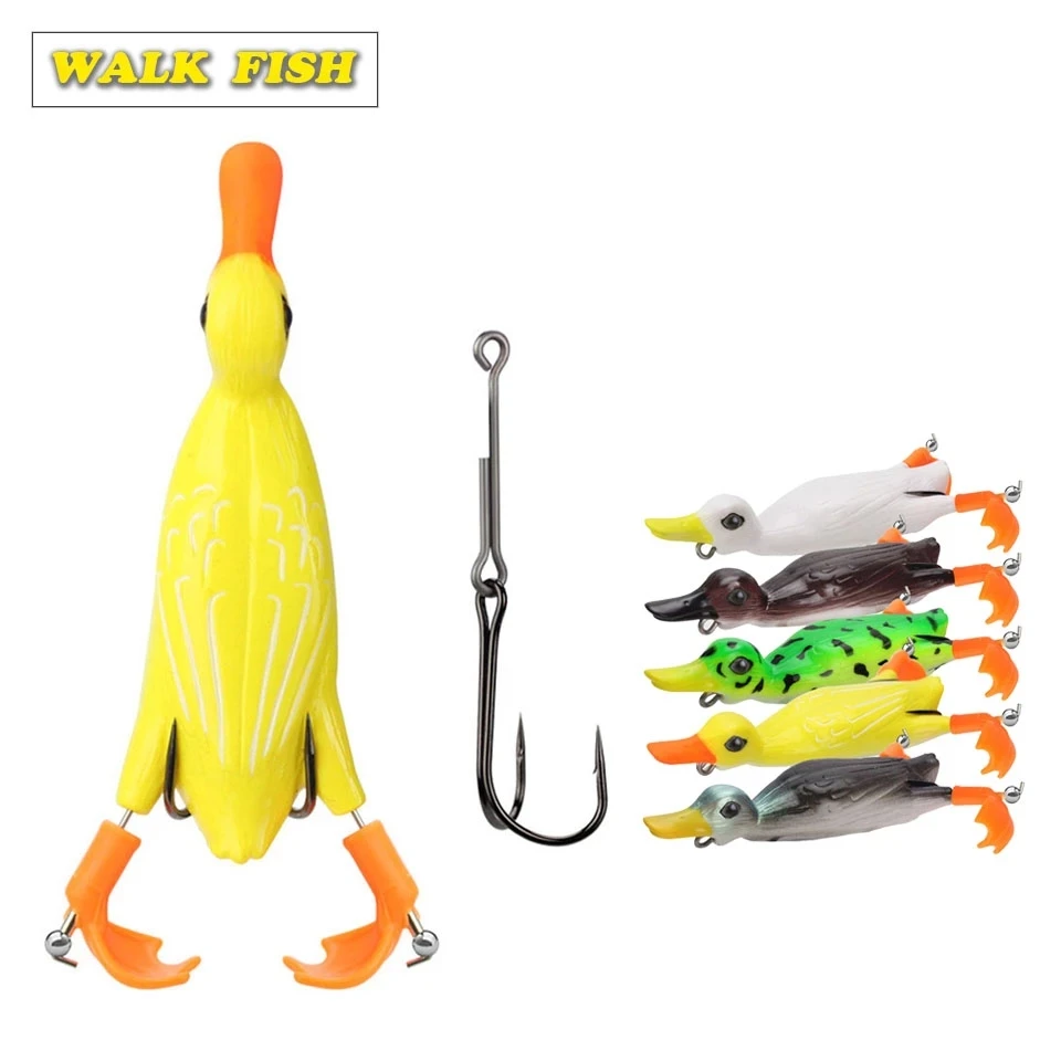 Walk Fish señuelo suave flotante de pato, 11cm, sábalo Wobblers ...