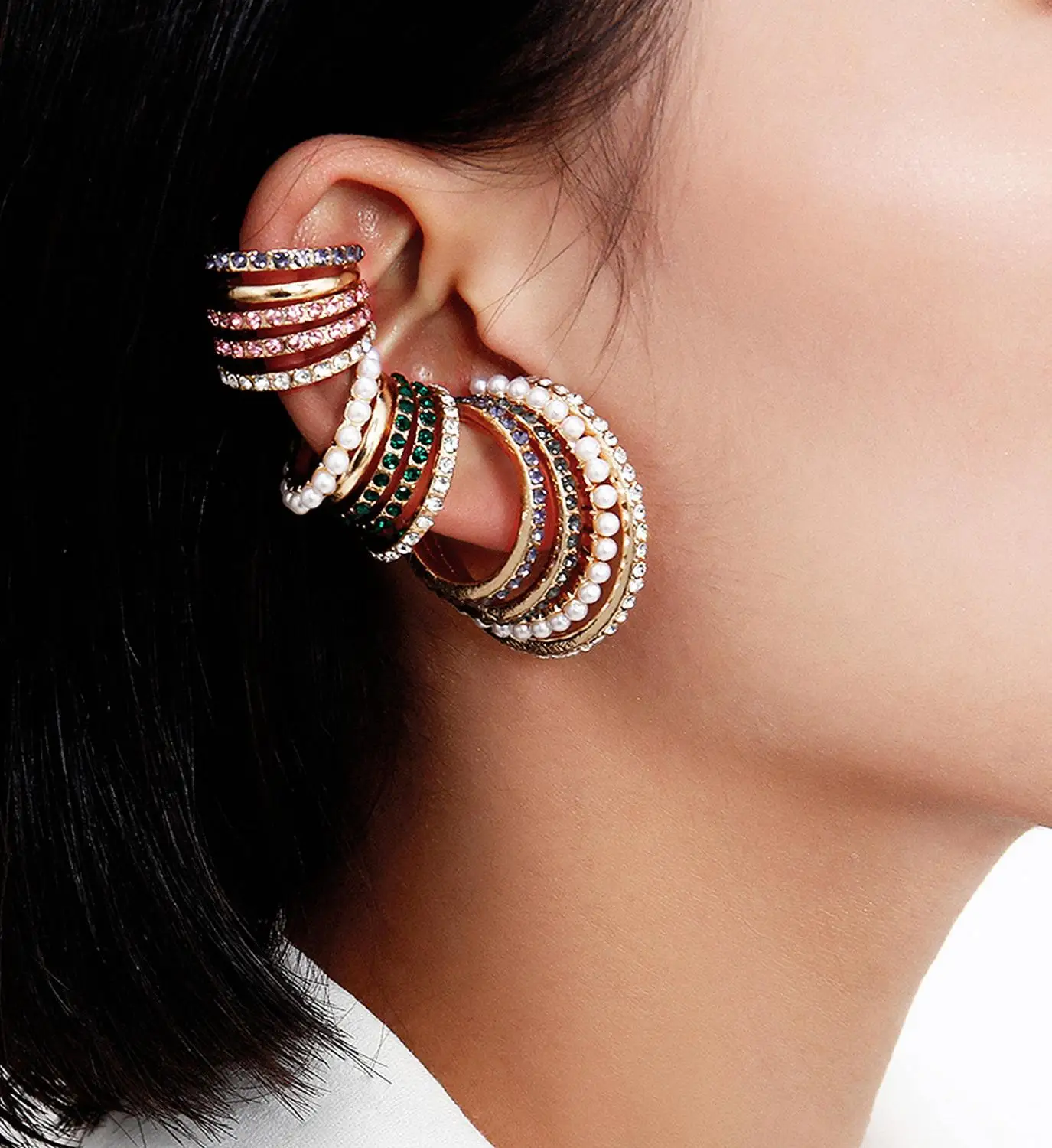 Ear Cuff Earring Set | Earcuff Fashion Jewelry | Earcuffs Earrings Set ...