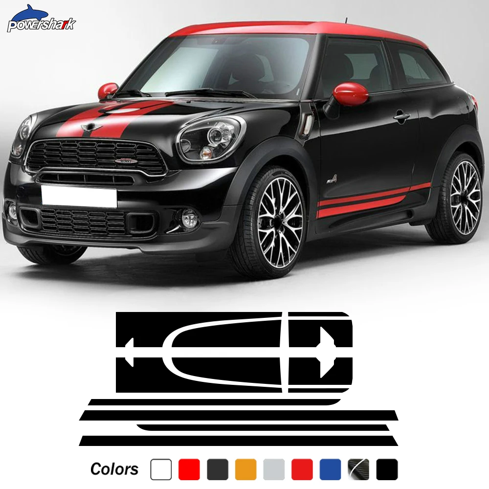 Car Hood Engine Cover Trunk Rear Body Kit Decal Side Stripes Sticker ...