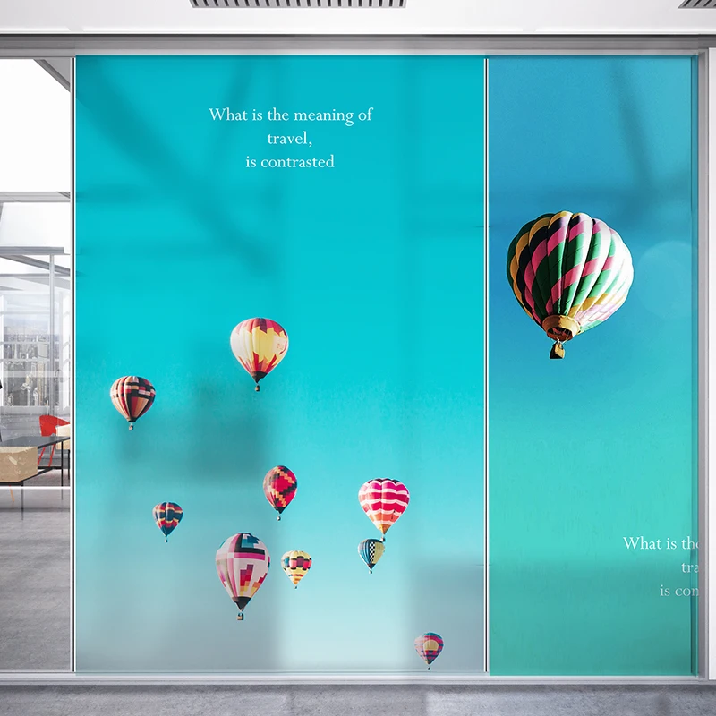 열기구 반투명 유리 스티커 침실 선스크린 창문 스티커 욕실 유리 스티커 창문 꽃 스티커 유리 필름장식용 필름 Aliexpress