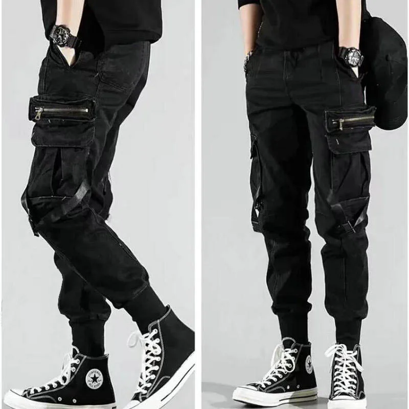 Men’s Pants Casual Ribbons Design Male Trousers