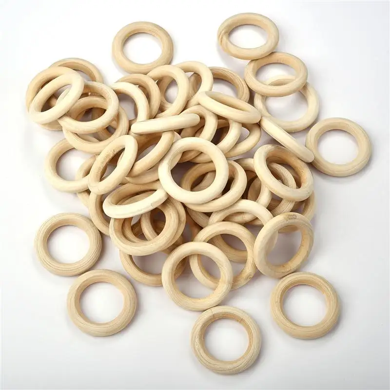 13 Size Natural Wood Circle Diy Crafts For Jewelry Making Baby Teething ...