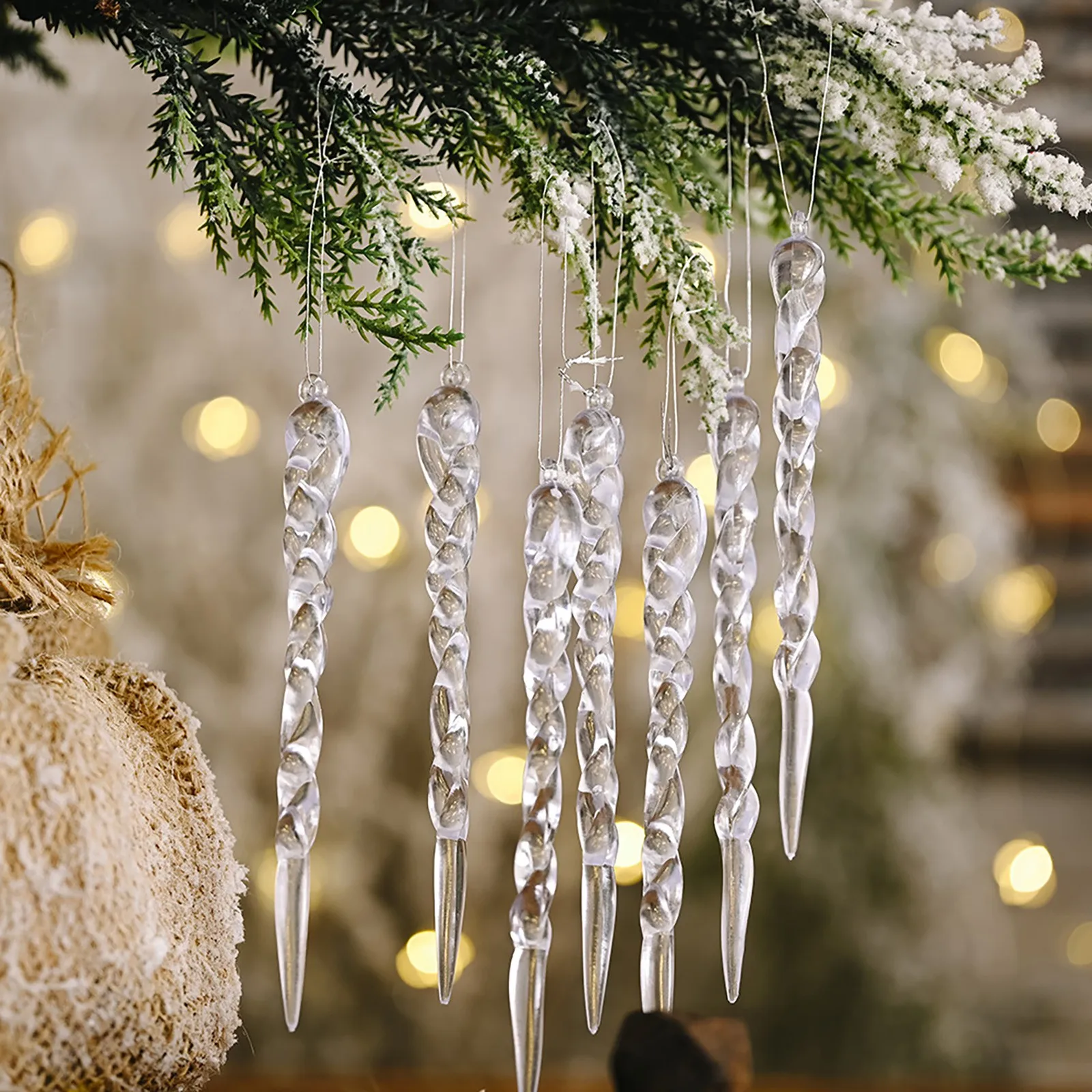 12pcs-Christmas-Simulation-Ice-Xmas-Tree-Hanging-Ornament-Fake-Icicle ...