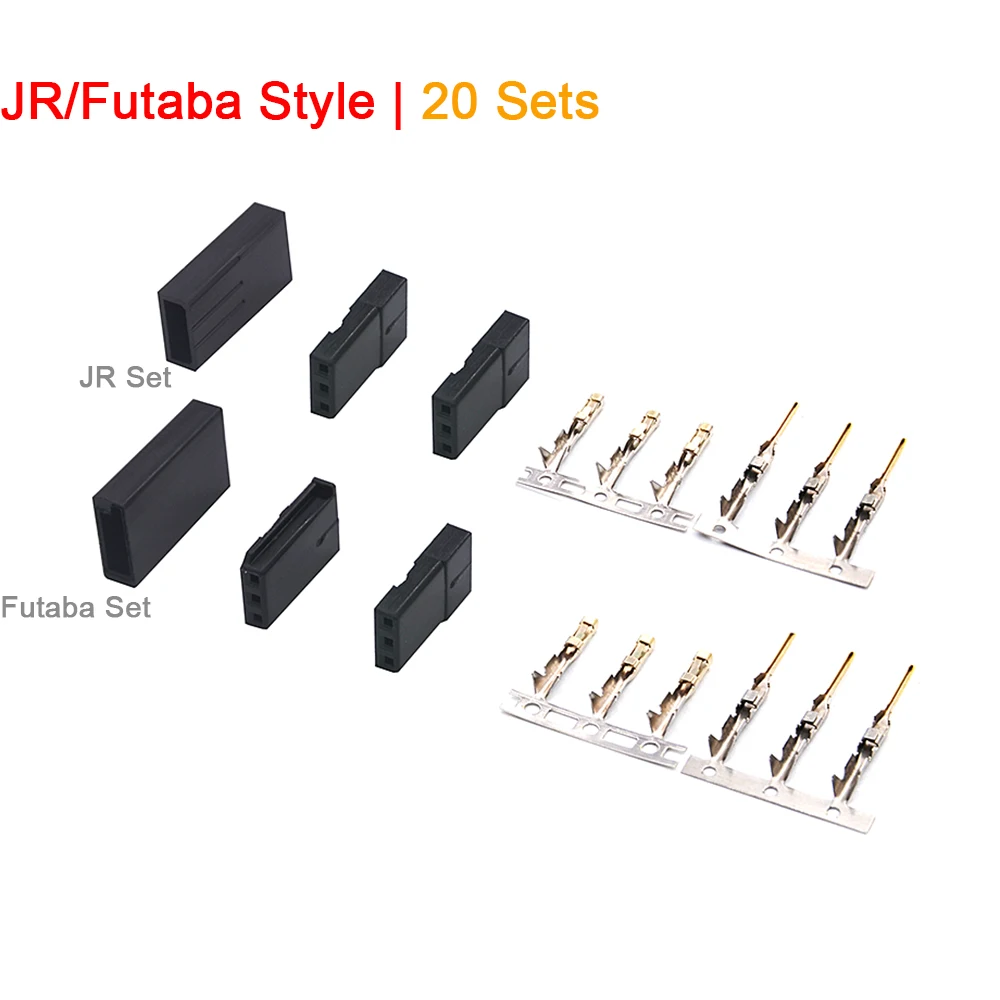 JR/Futaba Male/ Female Connector for RC Model Servo Connector Model ...
