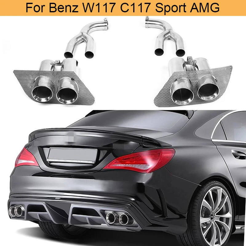 Stainless Steel Car Exhaust Pipe Tips For Mercedes Benz W117 C117 ...