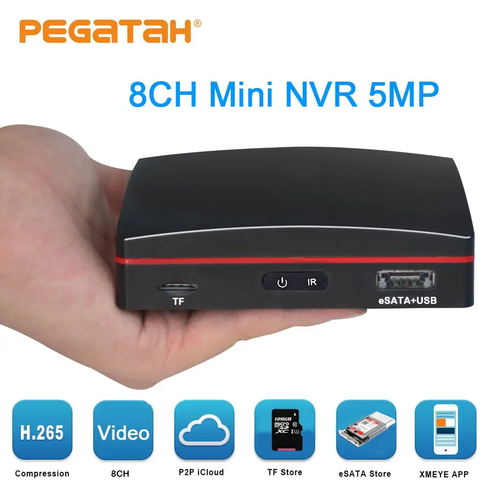 5MP Network Video Recorder 8ch 16ch MINI NVR H.265 for CCTV Camera IP ...