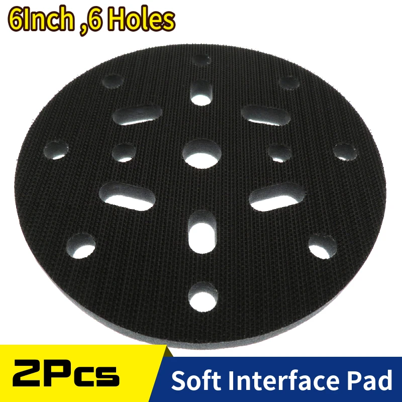 2 Pcs Buffing Pad 6 Inch 150mm Soft Buffer Sponge Interface Cushion Pad ...