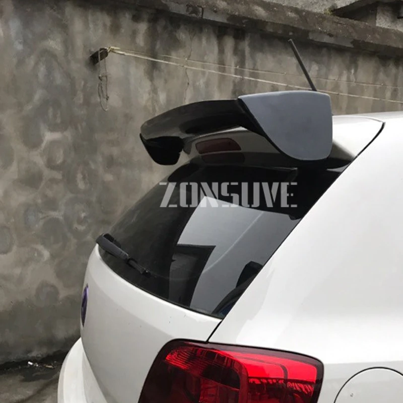 Use For Volkswagen Polo 2011--2018 Year Spoiler Abs Plastic Carbon ...