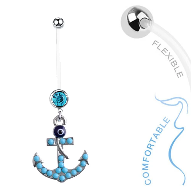 Cute Anchor Belly Button Rings