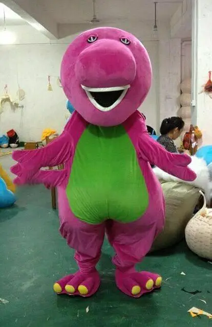Cute Purple Barney Mascot Costume Suit Cosplay Cartoon Party Game Fancy ...