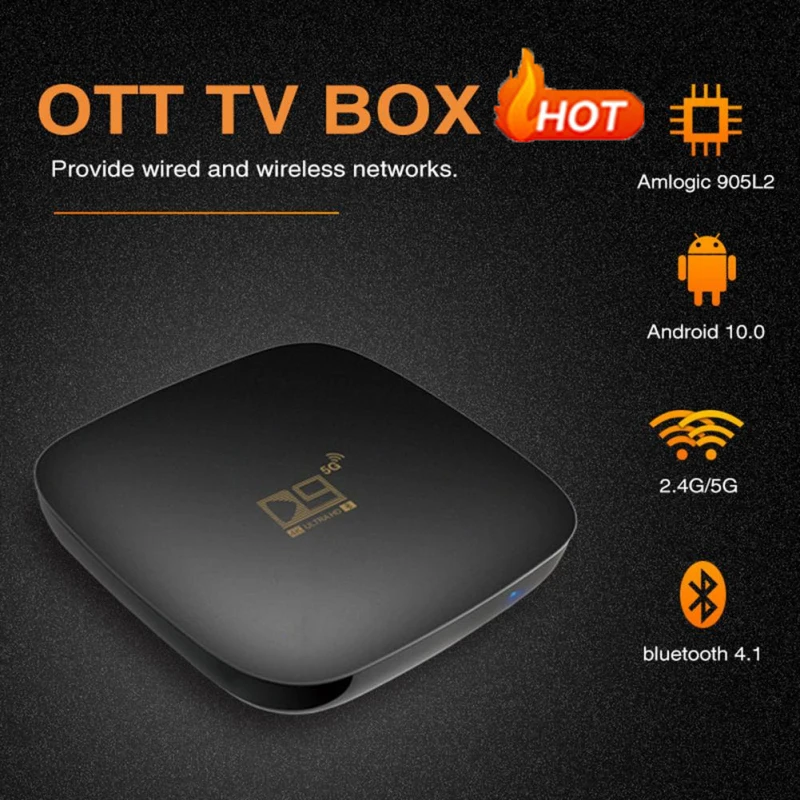 D9 Smart TV BOX Android RAM TV Box 2+16GB Large Storage 4K HDR Network ...