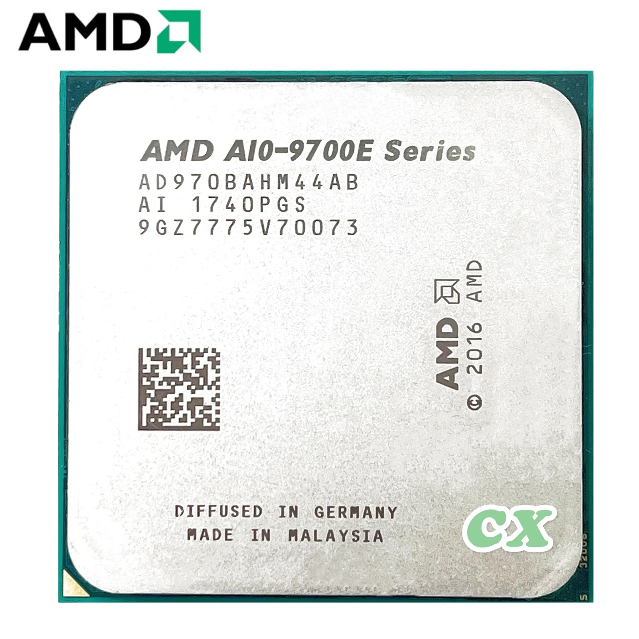 Procesador de cuatro núcleos de CPU, AMD A10 Series A10 9700E, 3,0 GHz, AD9700AHM44AB Socket AM4 ...